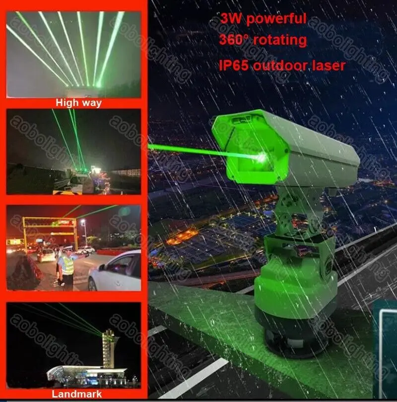 Outdoor-3W-rotation-bird-scare-repellent-laser-Roof-Railway-Green-Laser ...
