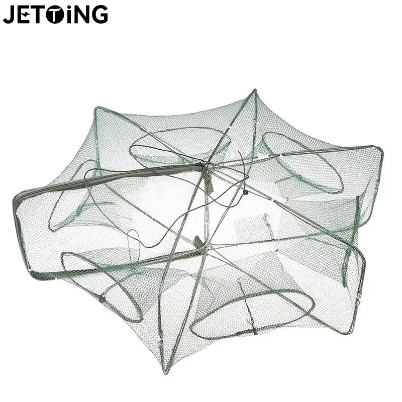 6-Holes-Folded-Portable-Hexagon-Fishing-Net-Network-Casting-Crayfish ...