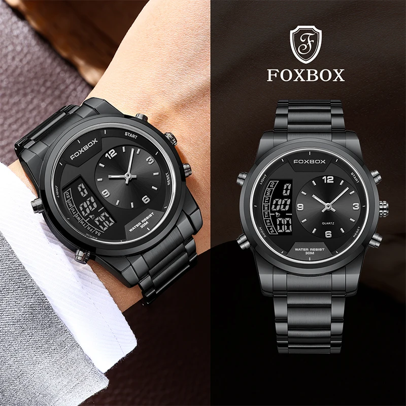 Top-Luxury-Brand-FOXBOX-Sport-Men-Watches-Quartz-Chronograph-Analog ...