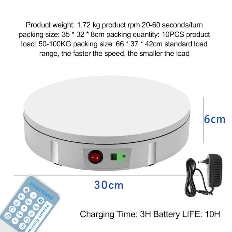 360-Degree-Rotary-Table-For-Photography-100kg-Automatic-Remote-Control ...