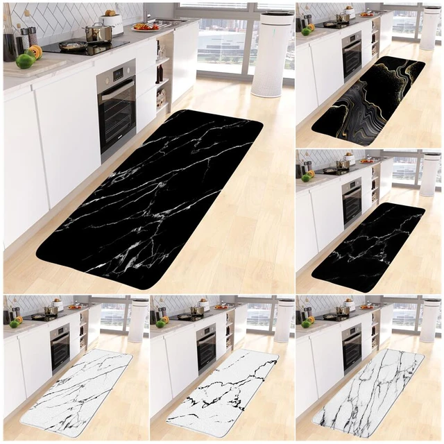 FREE & FAST Shipping Stylish White Marble Stone Mat with 4 Non-slip ...