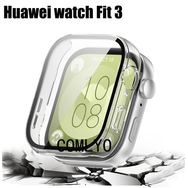 NEW-For-Huawei-watch-Fit3-fit-3-Case-Full-Cover-Tempered-Glass-Screen ...