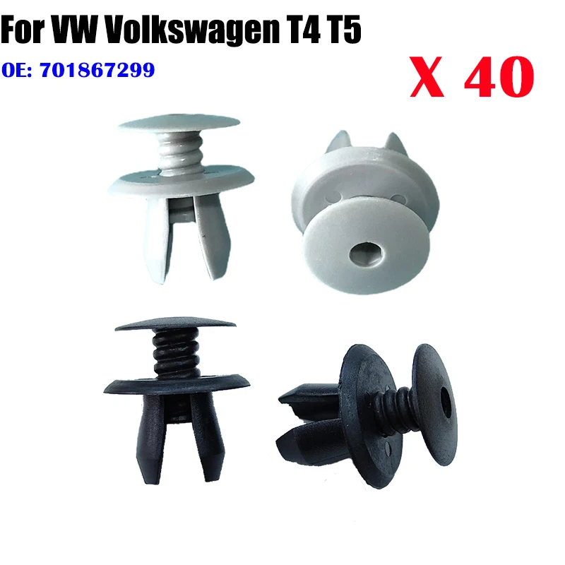 40pcs-Car-Fastener-Bumper-Clip-Interior-Trim-Push-Retainer-701867299 ...