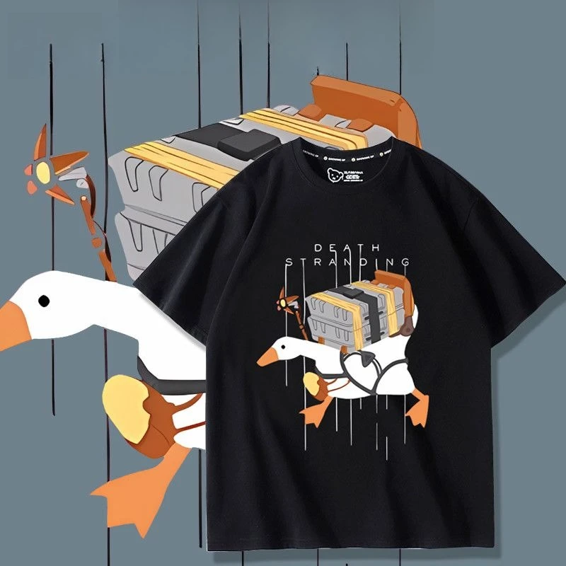 Death Stranding Cosplay Big Duck Game Merchandise Short Sleeve T-Shirt ...