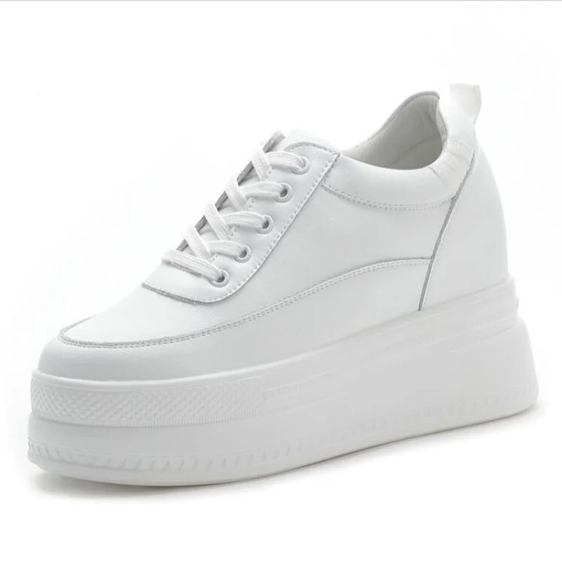 New-Spring-Autumn-White-Hidden-Wedge-Heels-Casual-Shoes-Woman-9CM ...