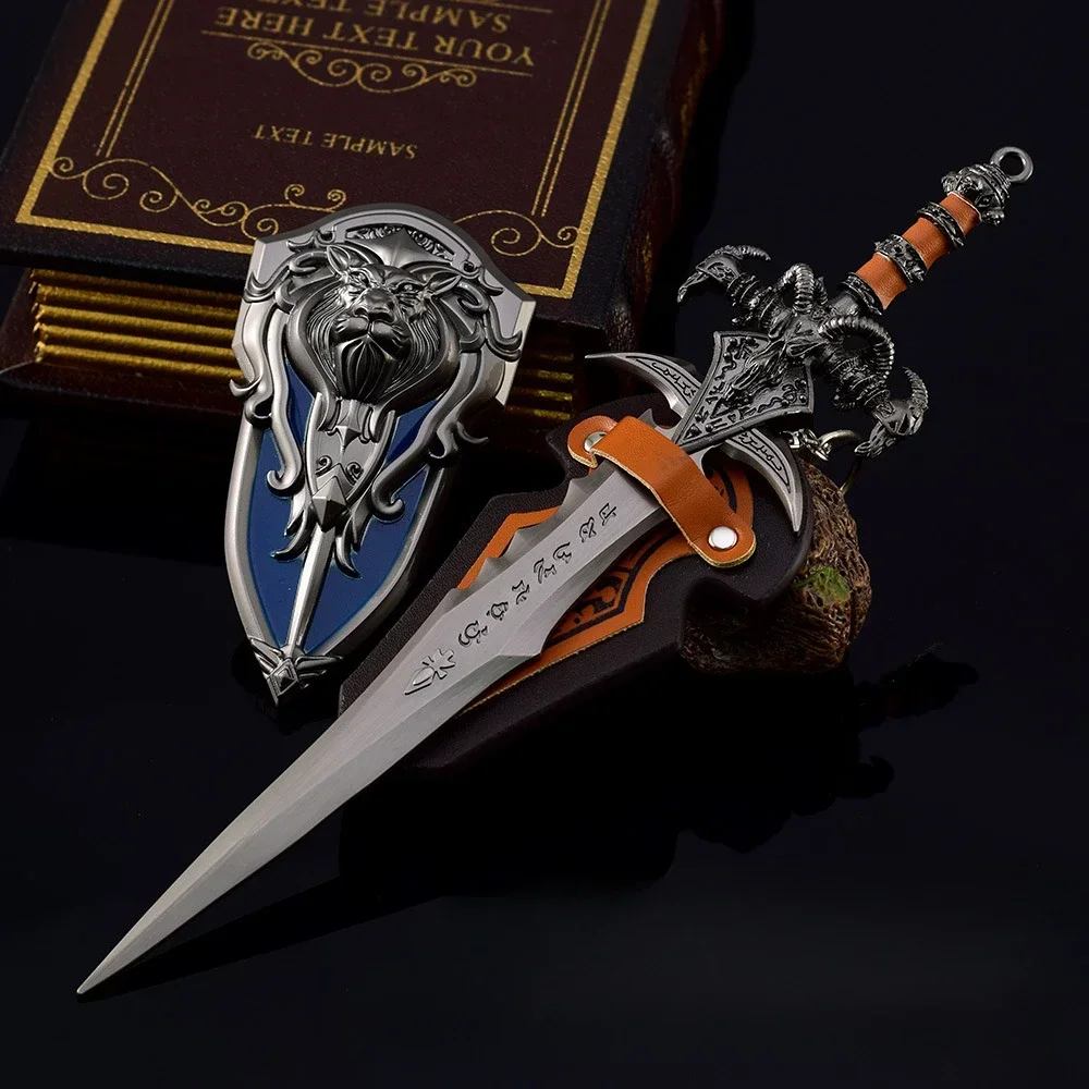 World-of-Warcraft-Weapon-Lich-King-Frostmourne-Sword-Set22cm-Metal ...