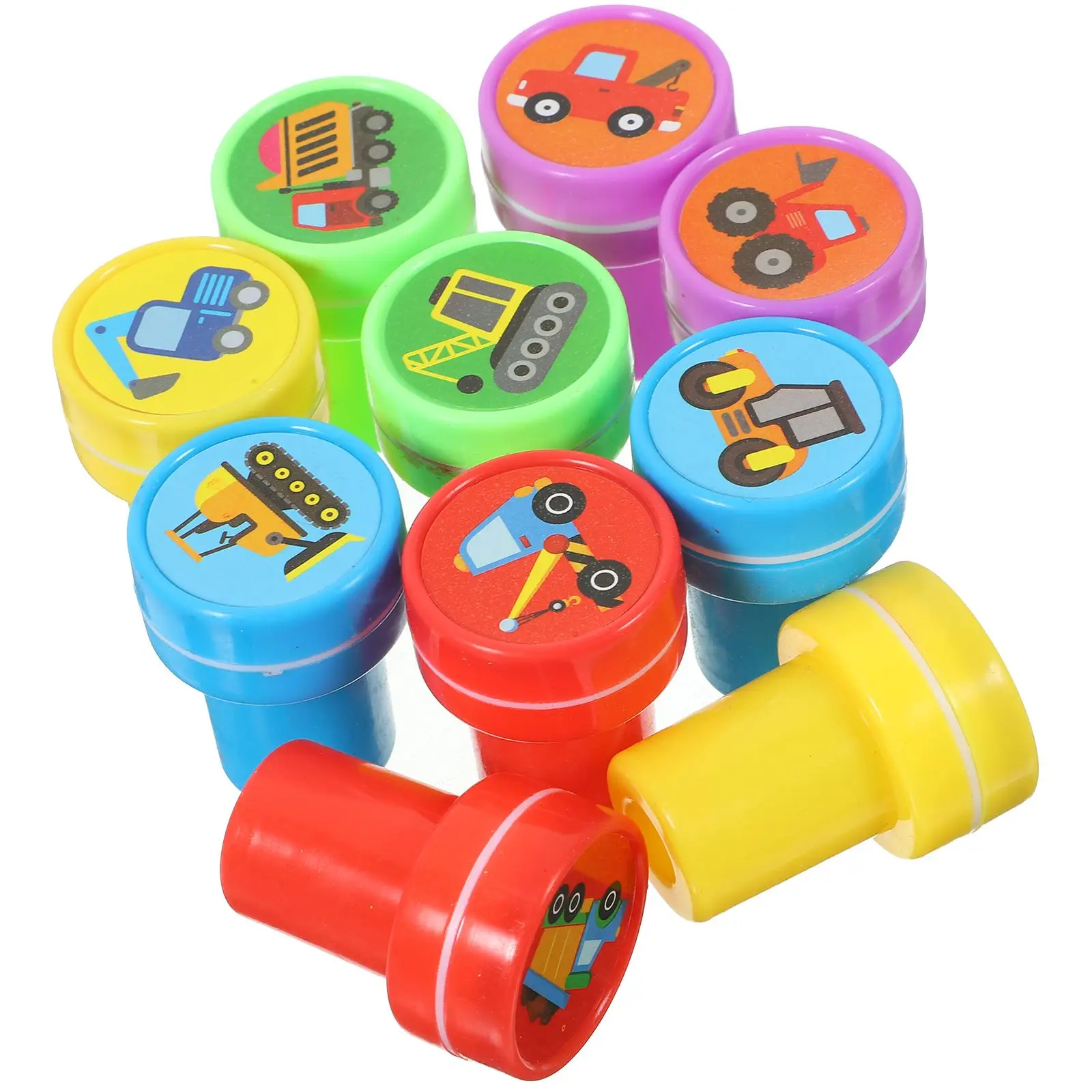 10pcs-Engineering-Truck-Stamp-Toy-Kids-Truck-Party-Gift-Class-Award ...