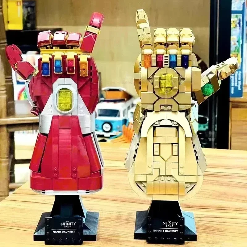 32cm Figure Blocks Bricks Toys Iron Man Nano Gauntlet Thanos Infinity ...