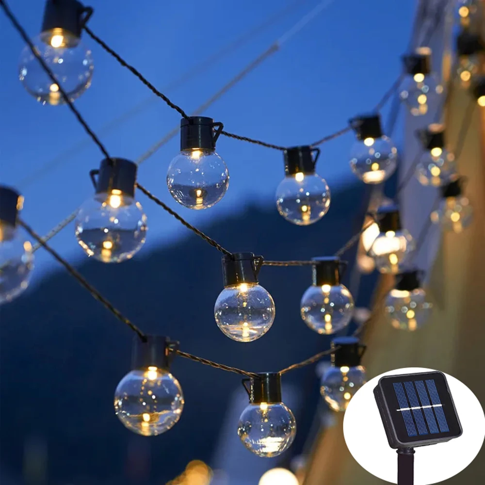5/7/12M Led Globe Solar Fairy String Lights Christmas Garland Street ...