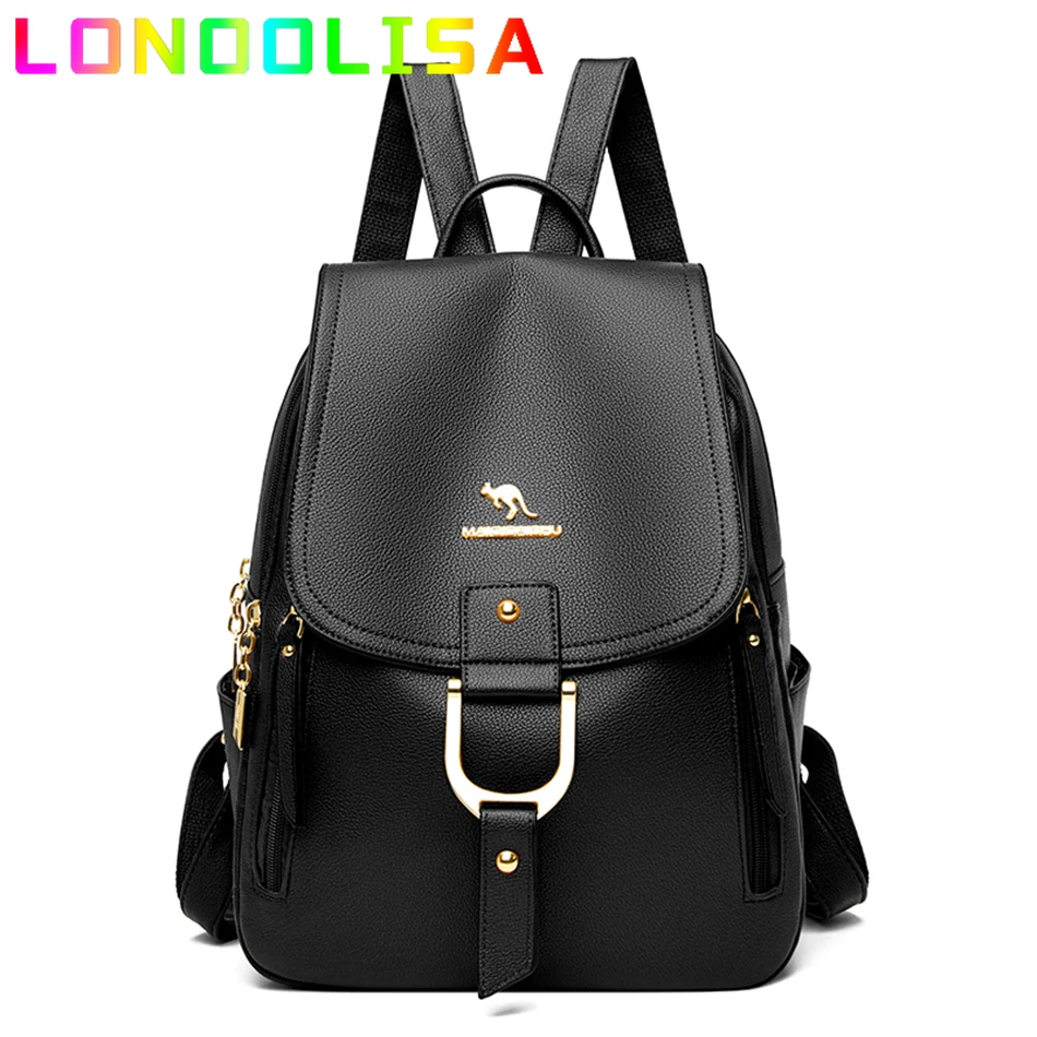 New-Luxury-Design-Leather-Women-Backpack-Casual-School-Bag-for-Teenager ...
