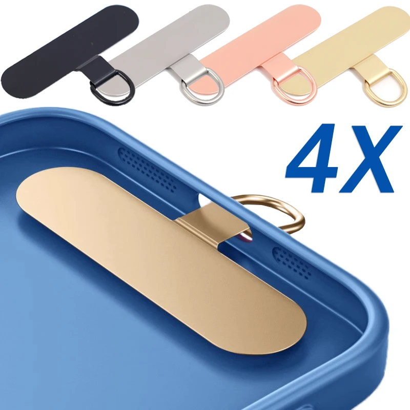 4-2-1PCS-Universal-Metal-Phone-Tether-Tab-Ultra-thin-Stainless-Steel ...