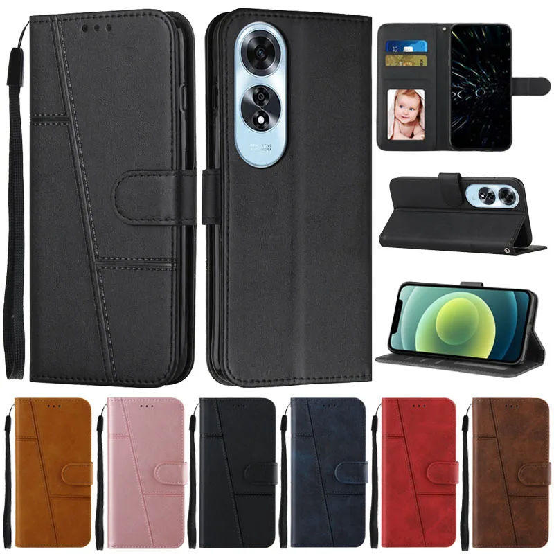 For OPPO A60 Case Flip Wallet Book Cover on for Coque Oppo A60 4G ...