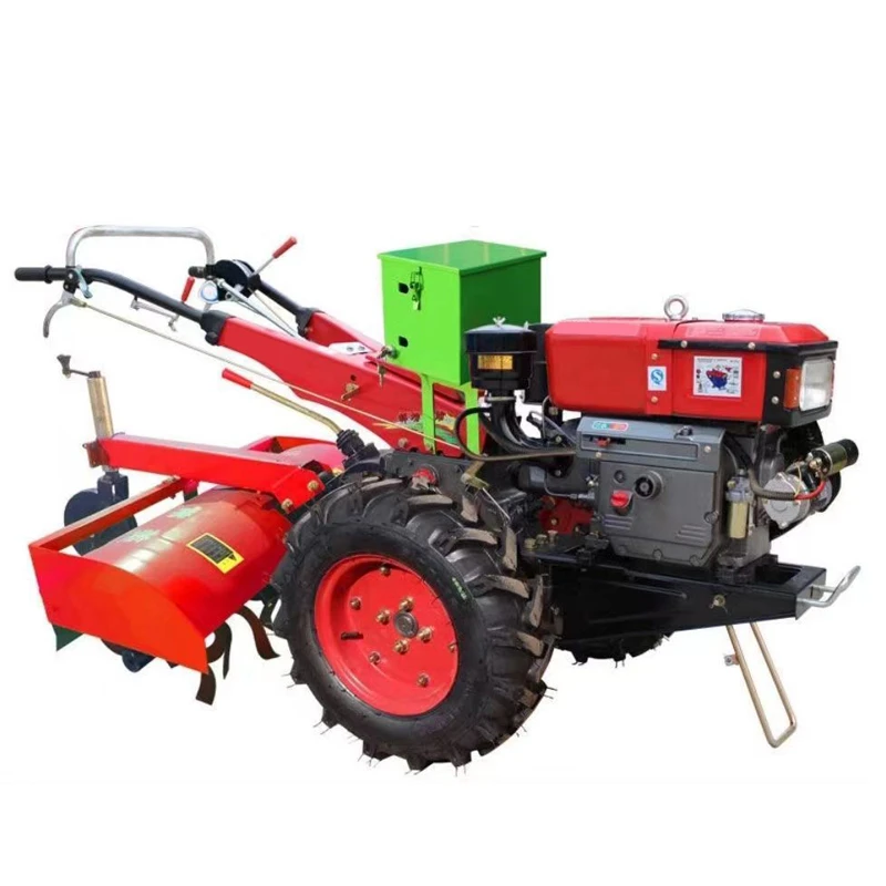 8hp Diesel Walk-behind Rotary Hoe Two Wheel Tractor