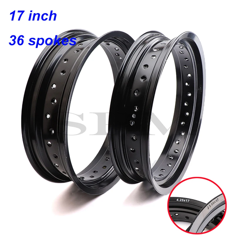 Motorcycle 4.25x17 inch & 3.50x17 inch 36 Spokes Holes Aluminum Alloy ...