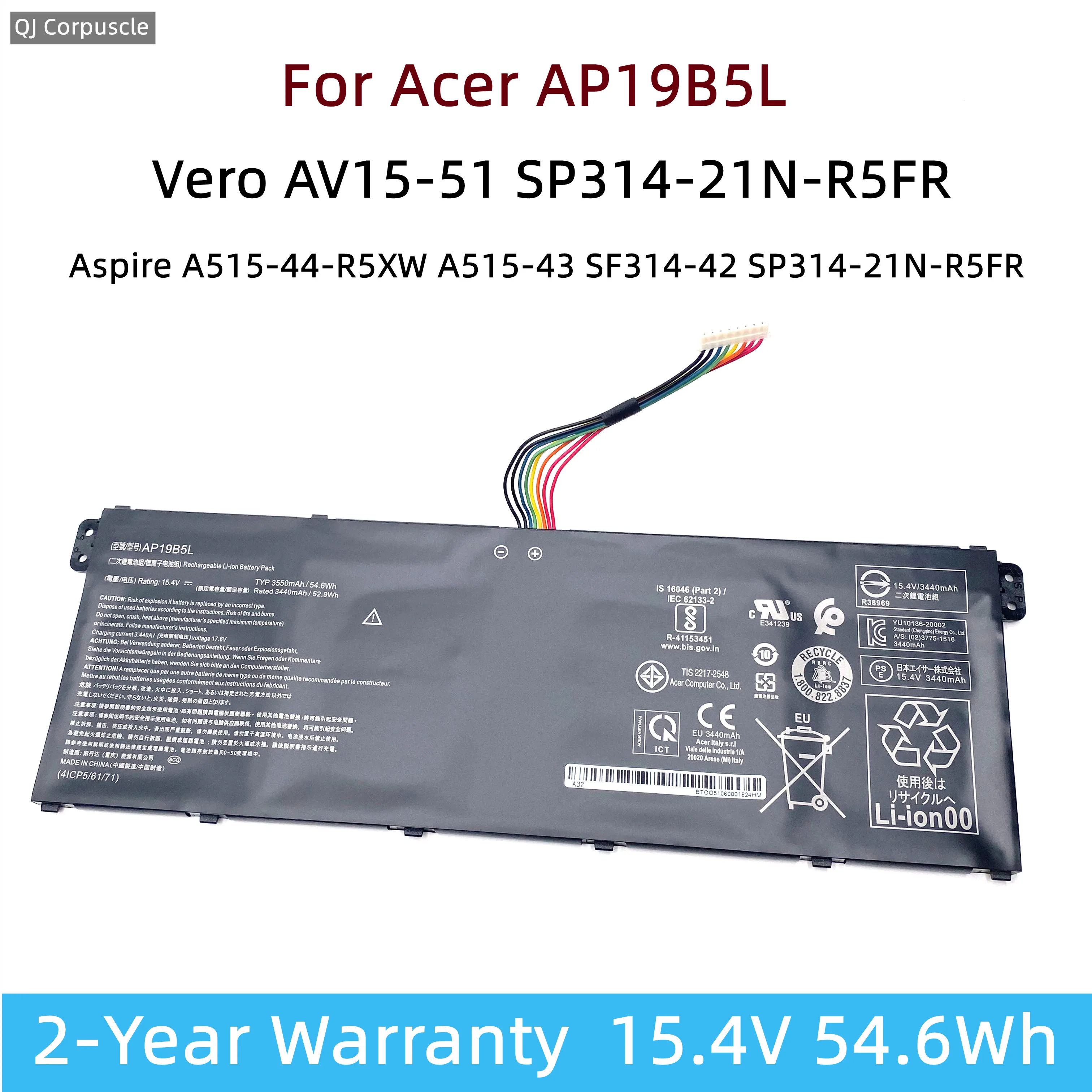 New-Original-AP19B5L-Laptop-Battery-For-Acer-Aspire-A515-44-R5XW-A515 ...