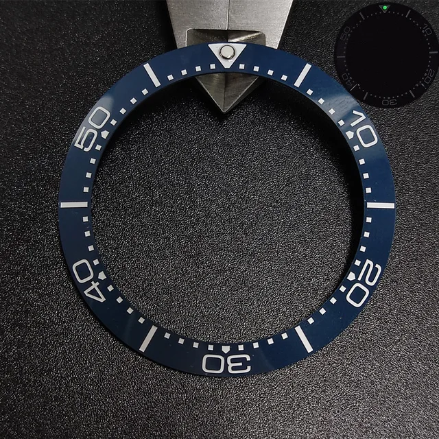 39.3*31.7 or 40.7*32.7mm Sloping Luminous Ceramic Bezel Insert ...