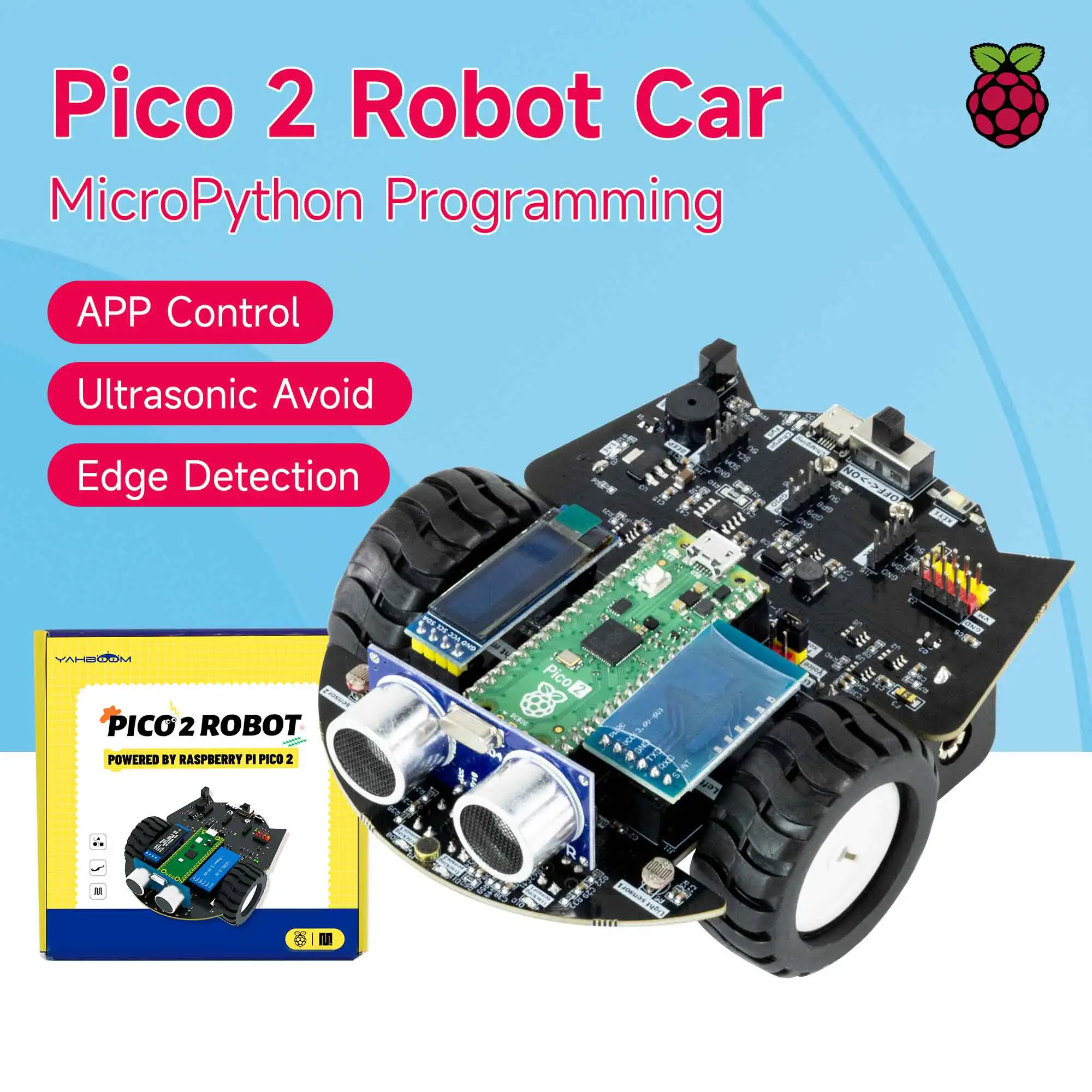 Yahboom Raspberry Pi Pico2 Robot Car Diy Electronic Kit Coding Robot ...