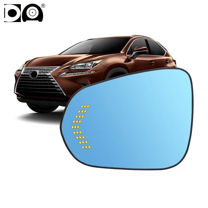 Car-rear-view-side-mirror-with-turn-signal-heating-anti-glare-blue ...