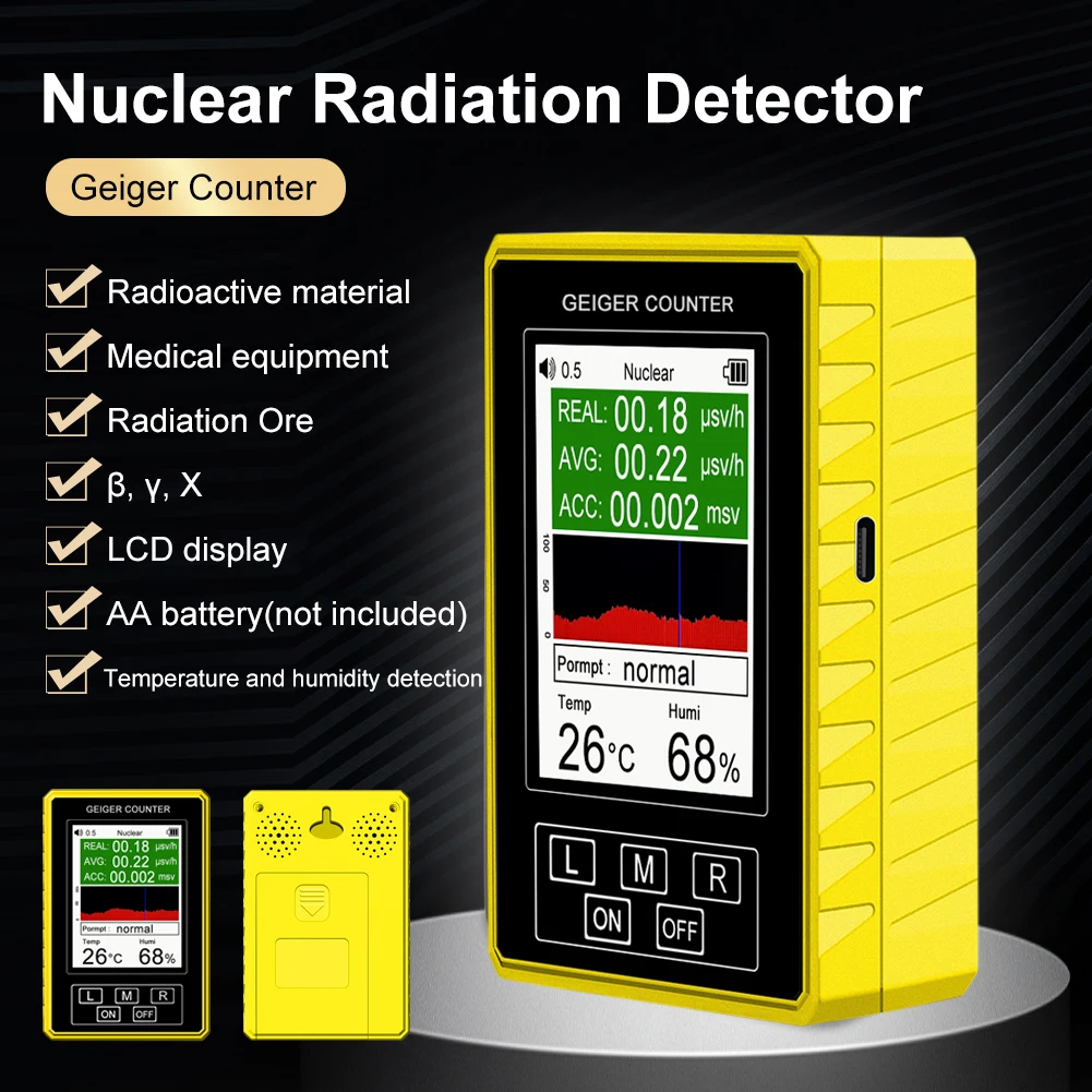BR-9C-XR-3-PRO-Nucleaire-Radiation-Detector-Geiger-Counter-Humidity-Temperature-Detector ...