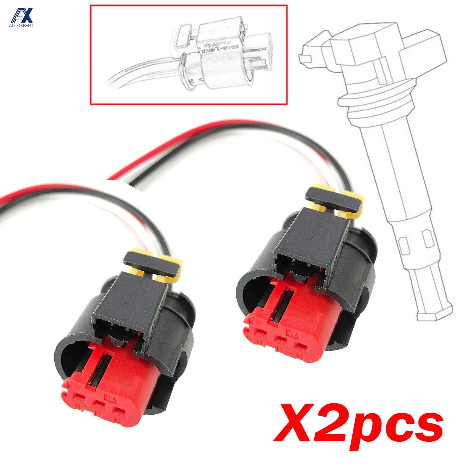 2x For Fiat Stilo Panda Punto Linea Doblo 500L 500X Tipo 3-Way Ignition ...