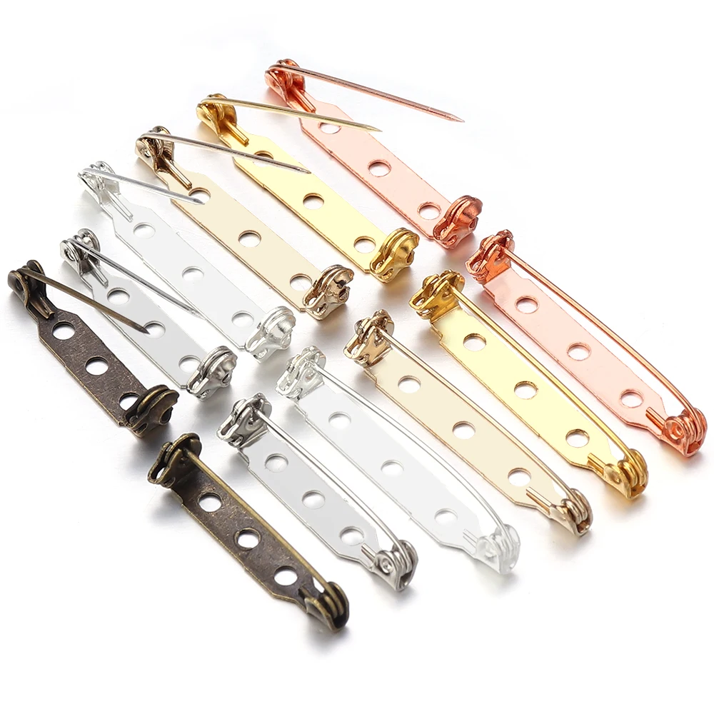 Multicoloured-Brooch-Clip-Base-Pins-Safety-Lock-Brooch-Blank-Base ...