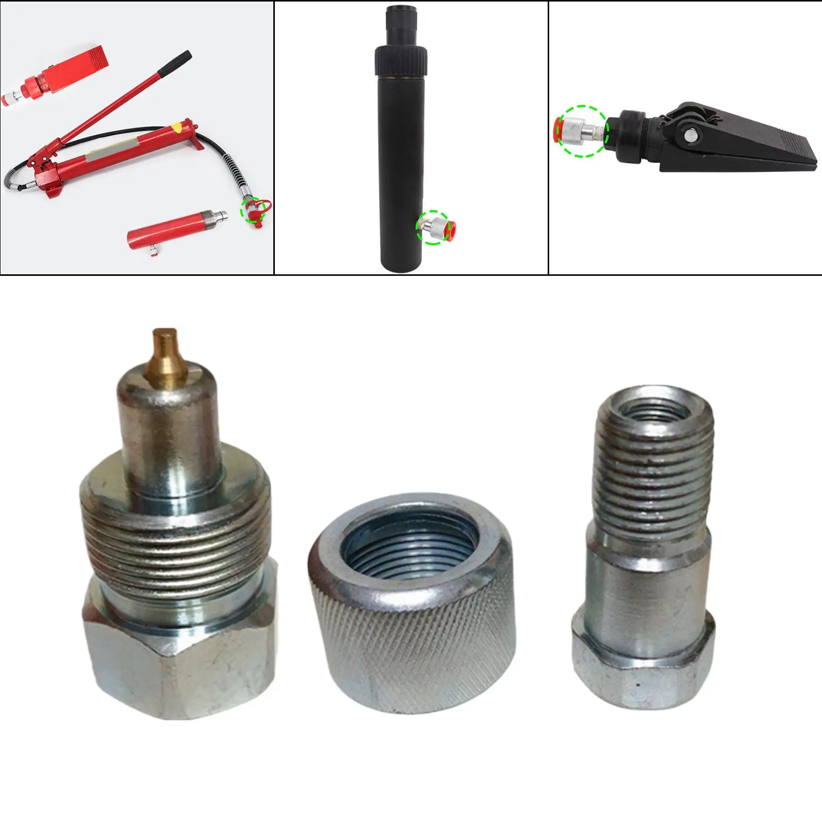 Hydraulic Jack Coupler Accessories Easy to Install Metal High Hardness ...