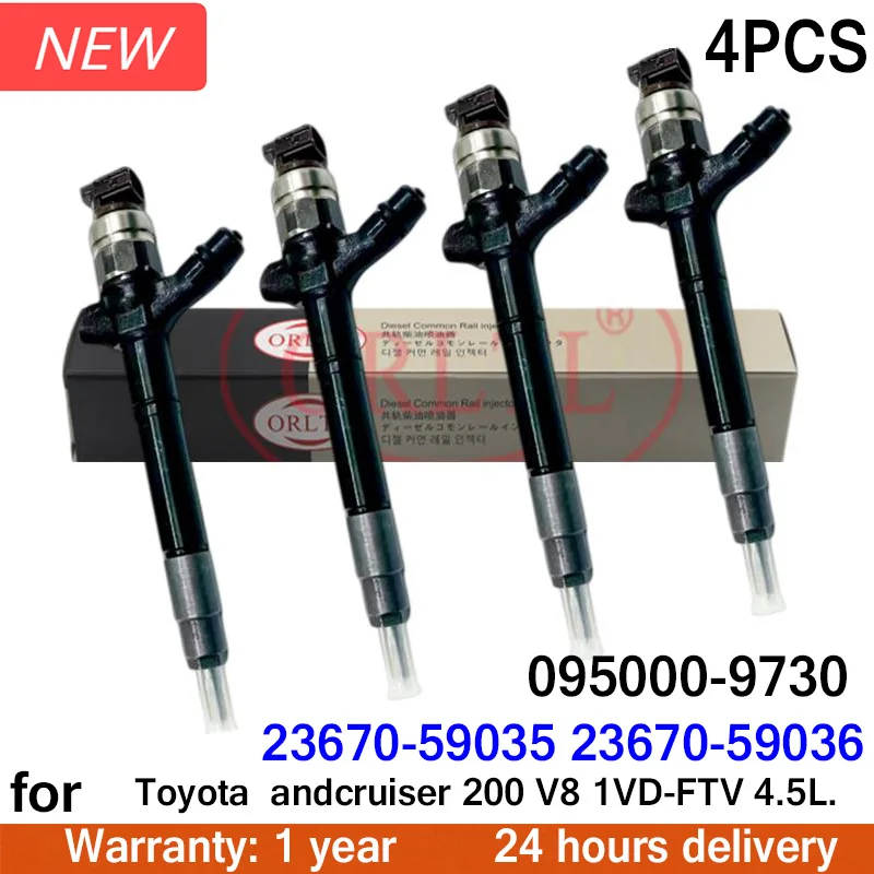 4PCS-23670-59036-For-Toyota-andcruiser-200-V8-1VD-FTV-4-5L-2367059036 ...