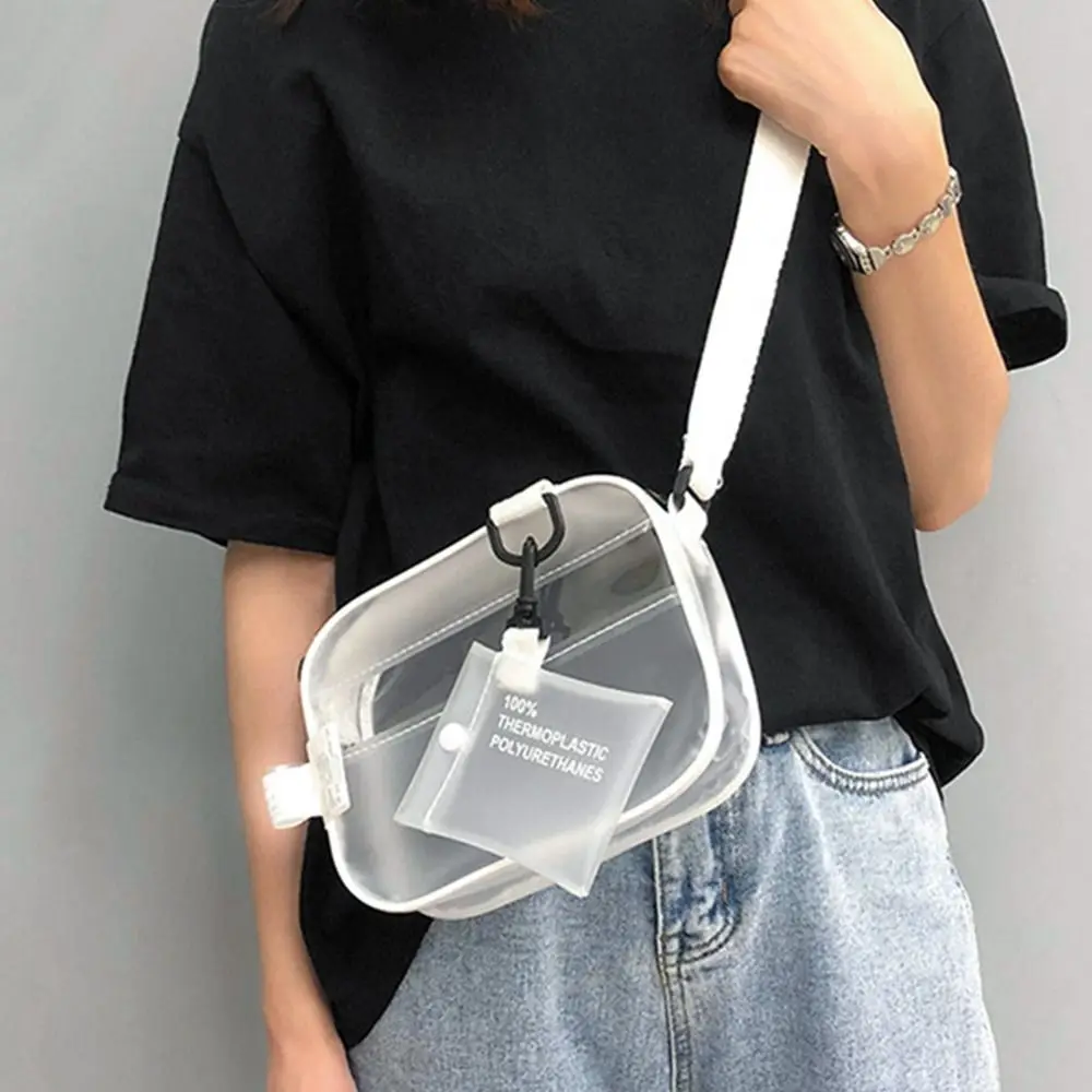 Casual PVC Transparent Clear Women Crossbody Bags Shoulder Bag Handbag ...