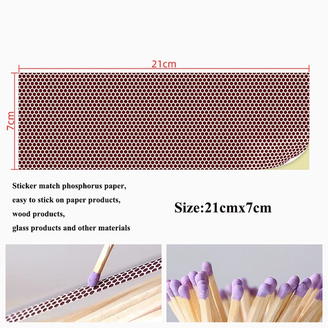 Matchstick Striker Adhesive Matches Flame Paper Match Stickers Craft ...