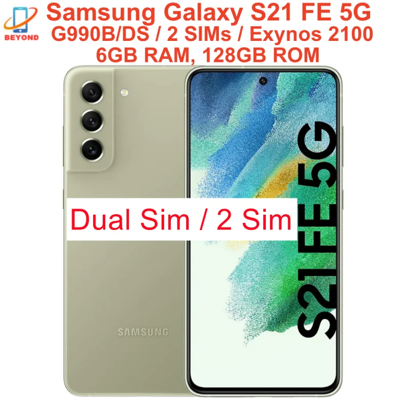삼성 갤럭시 S21 FE S21FE 5G G990B G990B/DS 6.4 인치 ROM, 128GB RAM, 6GB 엑시노스 ...