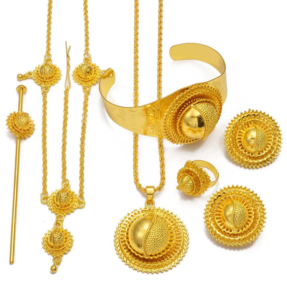 Eritrean Jewelry Set For Women Ethiopian Necklaces Earrings Rings ...