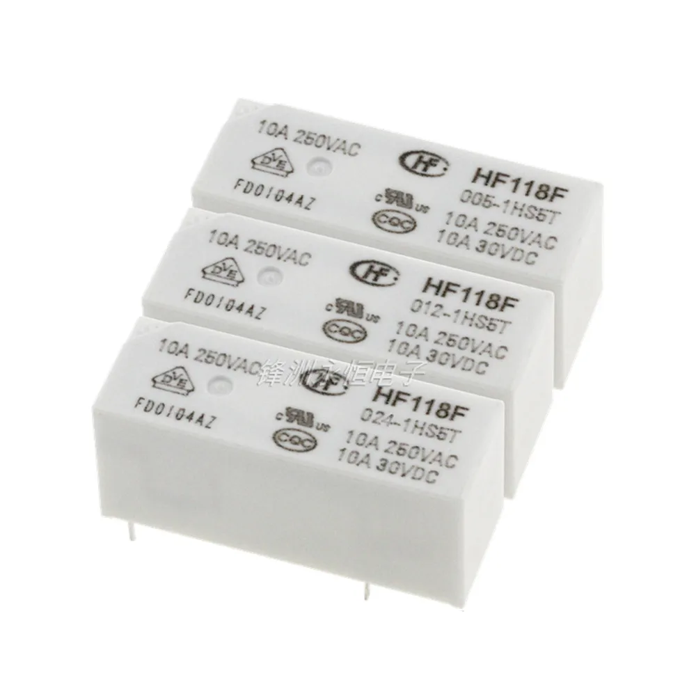 2PCS Relay HF118F-005-1HS5T 012 024 VDC 10A 4Pin HF115F - AliExpress 13