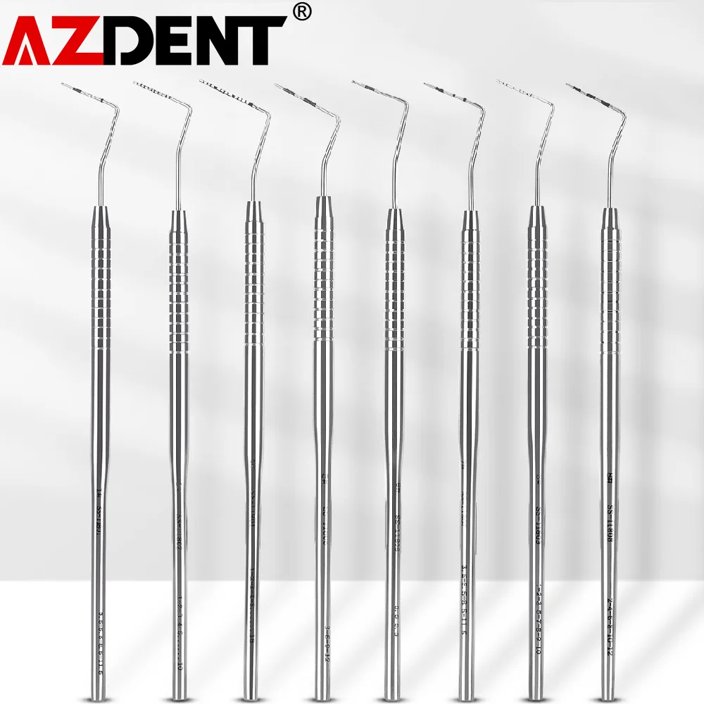 1 Pc Azdent Dental Stainless Steel Periodontal Probe With Scaler ...
