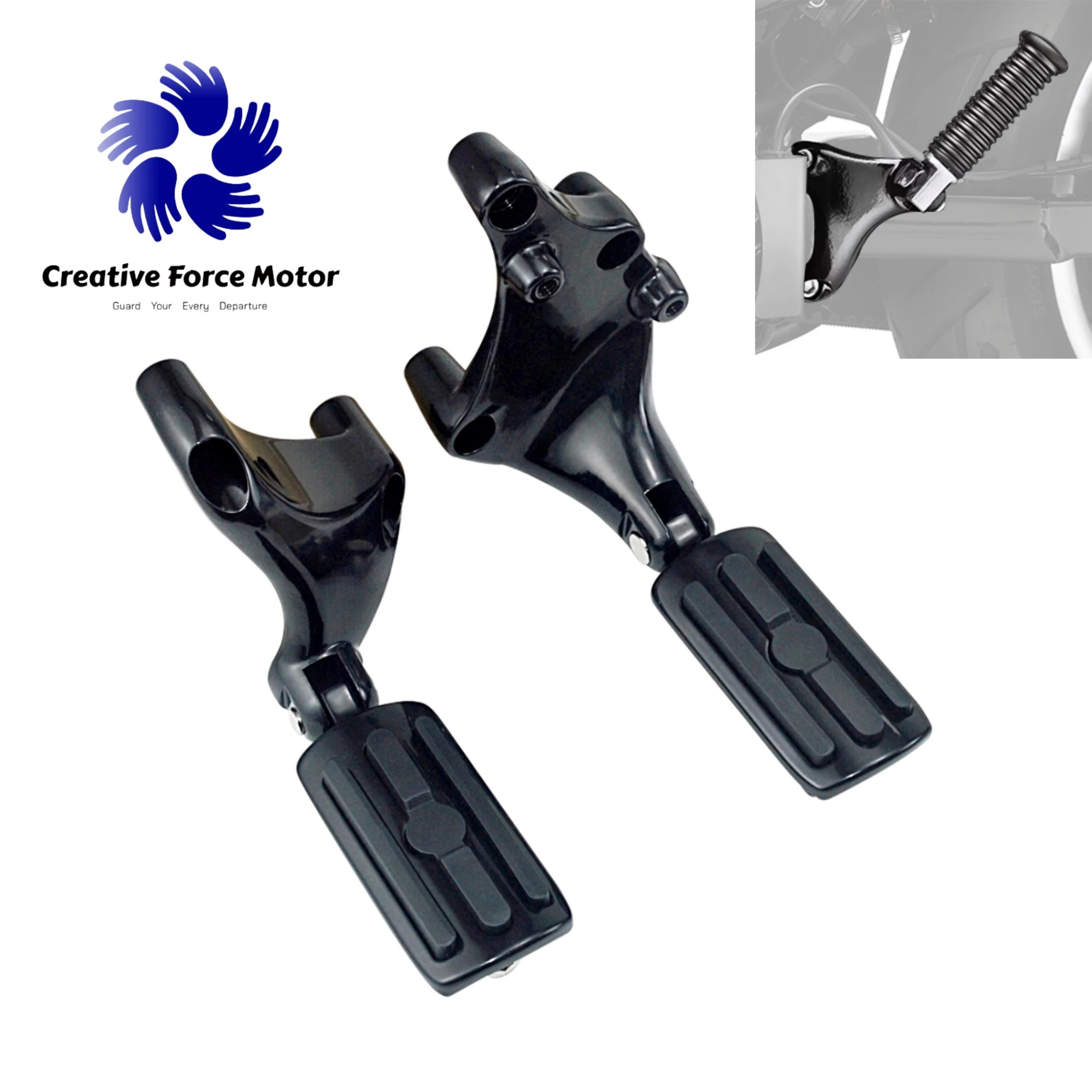 Rear-Passenger-Pedal-Motorcycles-Foot-Pegs-Mount-Bracket-Footrests-For ...
