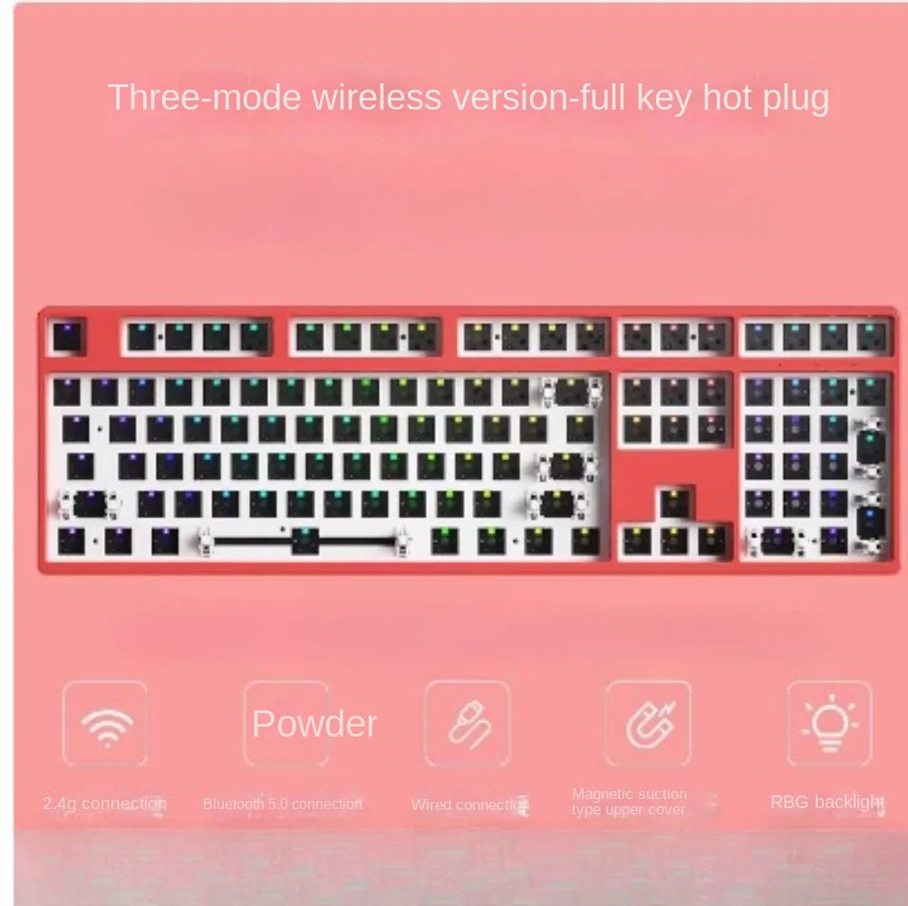 Noppoo-Customized-Mechanical-Keyboard-Kit-100-TKL-Layout-108-Keys ...