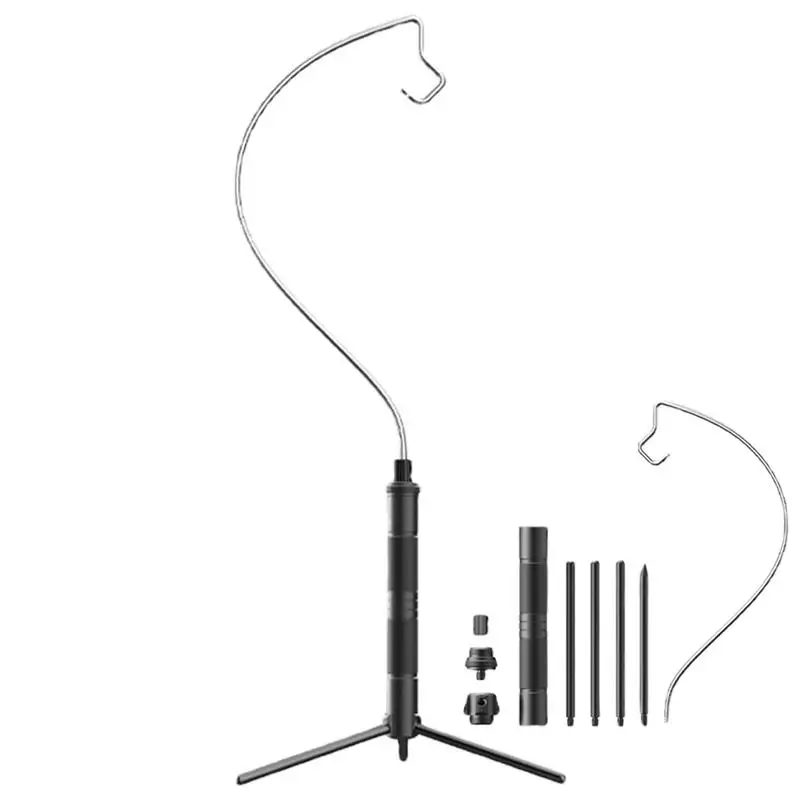 Camping-Telescoping-Light-Stand-Portable-Foldable-Light-Tripod-Lantern ...