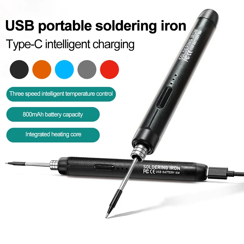 5V-8W-Type-C-Charging-Electric-Soldering-Iron-Portable-Cordless ...