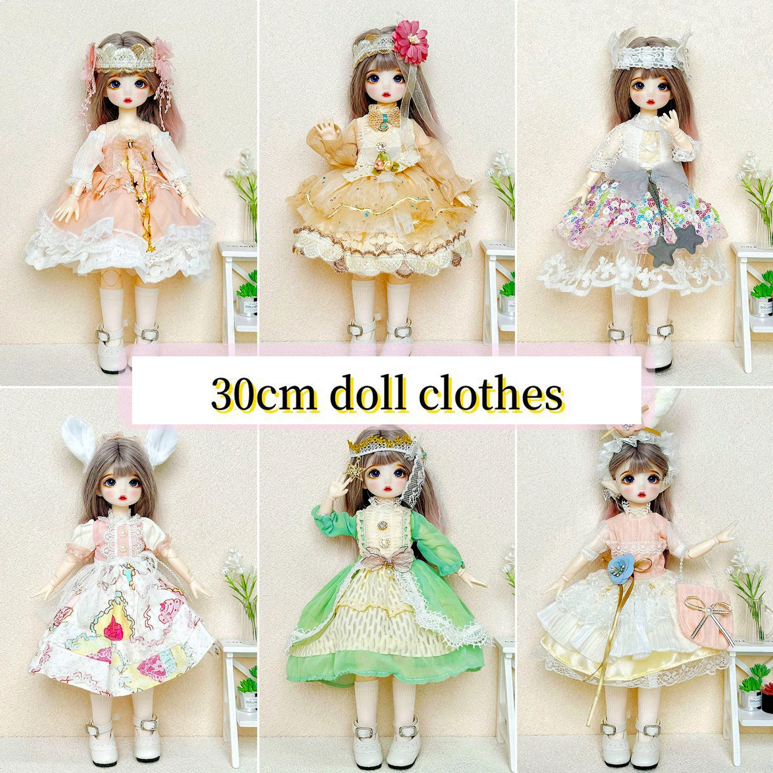 Fashion-Cute-Doll-Clothes-30cm-Doll-1-6-BJD-Doll-Replacement-Clothes ...