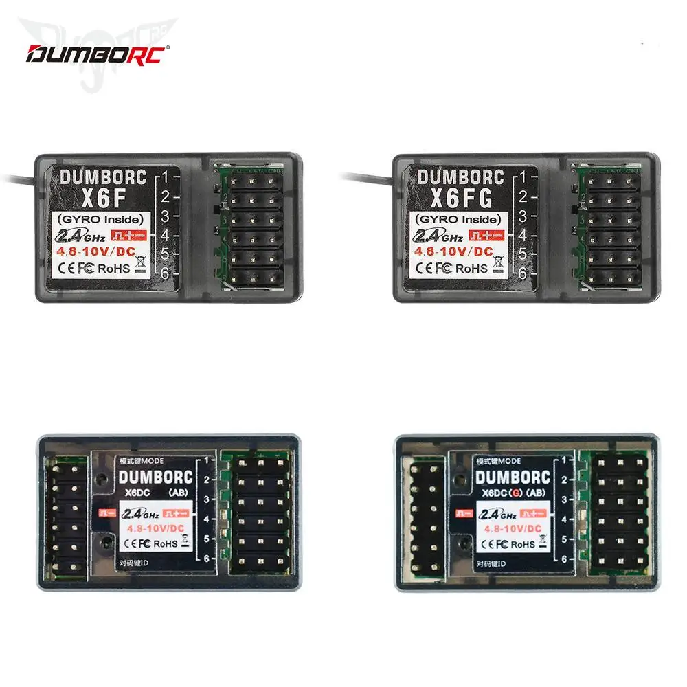 RC Servo DUMBORC X6F/X6FG/X6DC/X6DCG 2.4G 6CH Radio Control System ...
