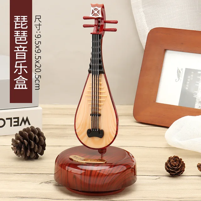 Retro Musical Instrument Music Box Music Decoration Octave Box Rotary ...