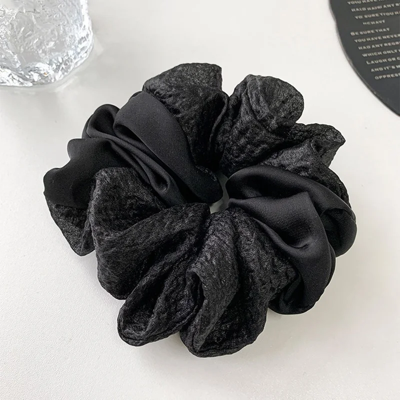 Large-scrunchie-women-2024-new-high-end-head-rope-black-senior-sense ...