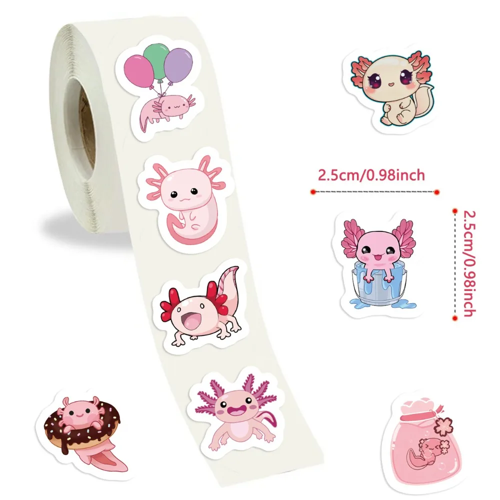 500Pcs-Cute-Cartoon-Axolotl-Reward-Stickers-Aesthetic-Art-Decals ...