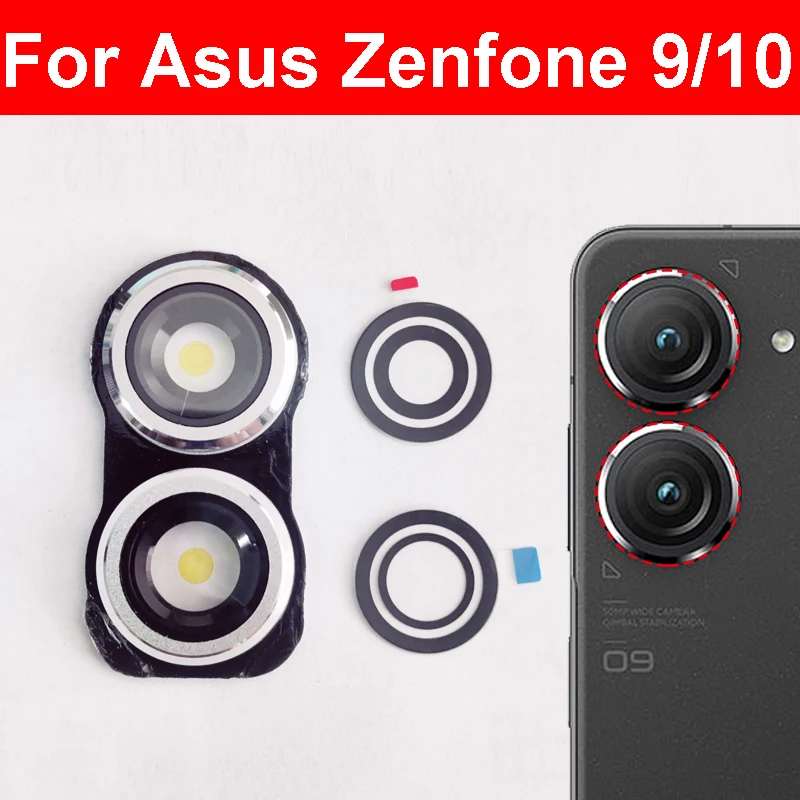 For Asus Zenfone 9 AI2202 Zenfone 10 AI2302 Rear Back Camera Glass Lens ...