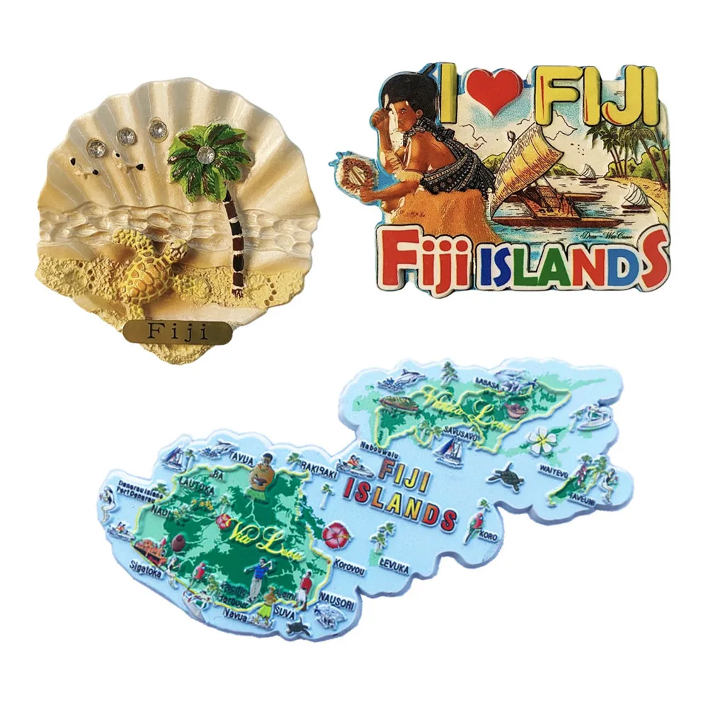 Oceania Fiji Islands Fridge Magnets Tourism Souvenir Refrigerator ...