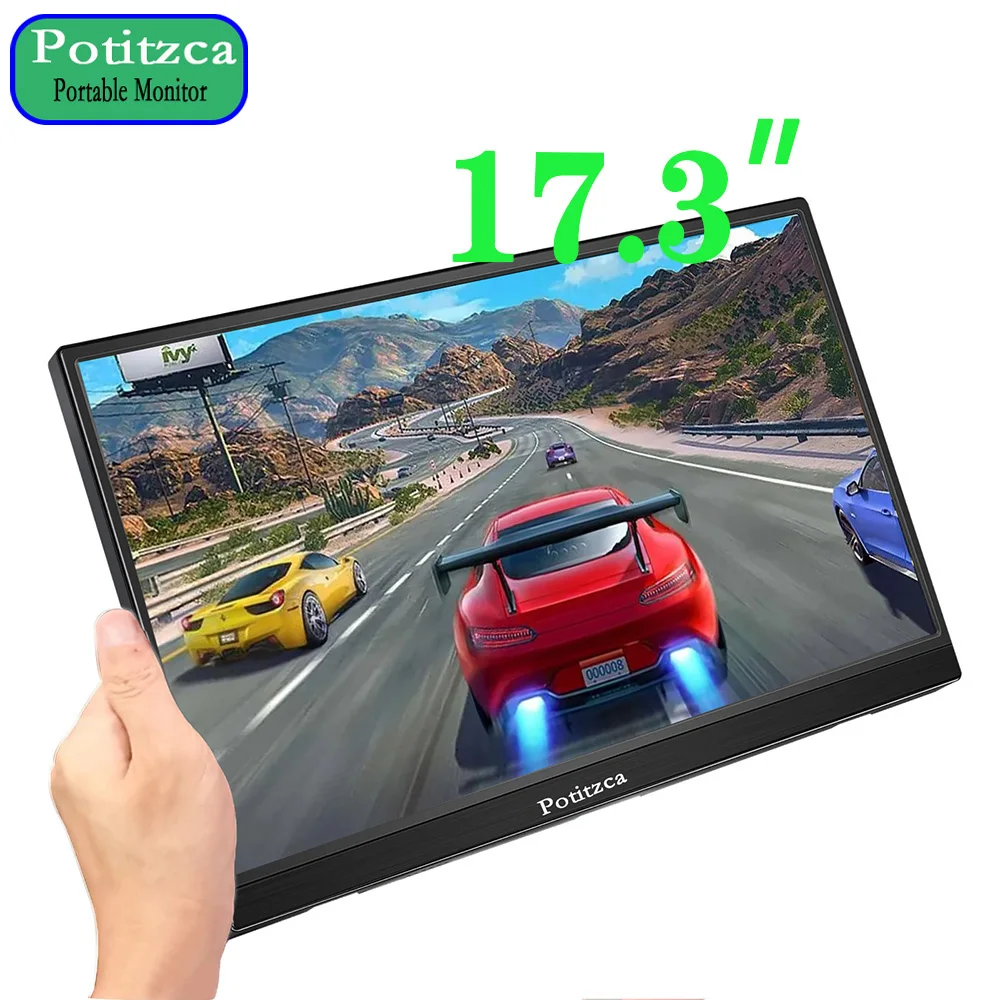 Portable-Monitor-17-3-Inch-60Hz-1600x900-Laptop-LCD-Pc-displays-Display ...