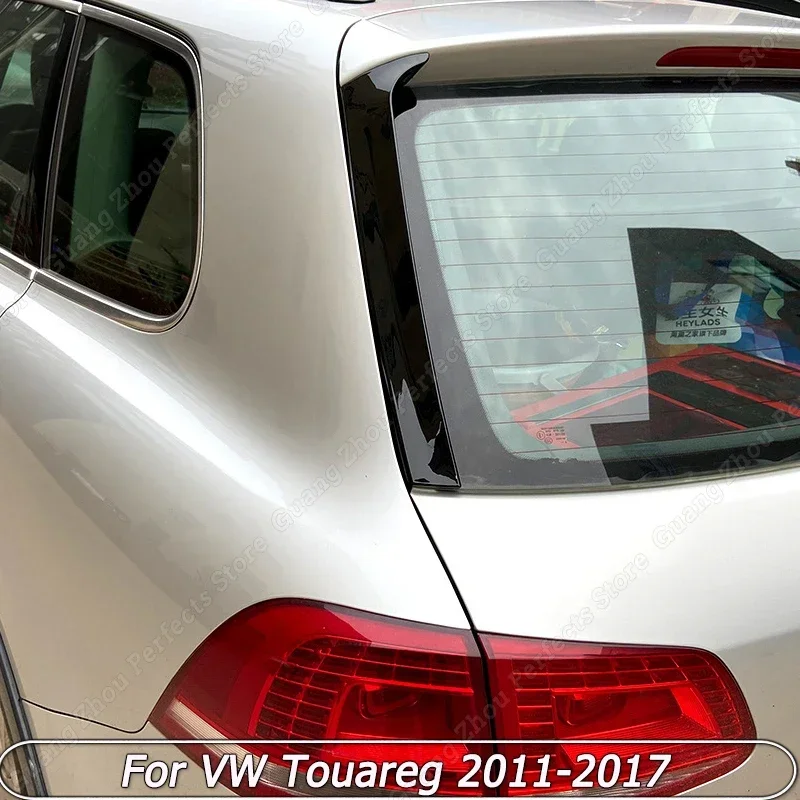 For-VW-Touareg-2011-2017-Car-Rear-Window-Side-Spoiler-Gloss-Black-ABS ...