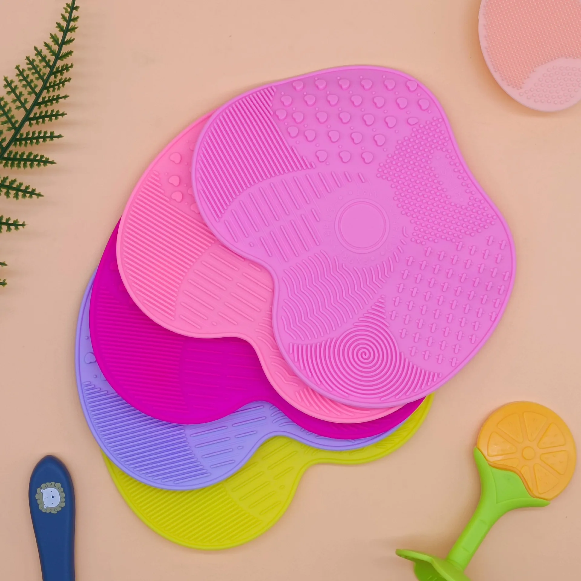 Silicone-Brush-Cleaner-Pad-Maquiagem-De-Lavagem-Gel-Mat-Limpeza ...