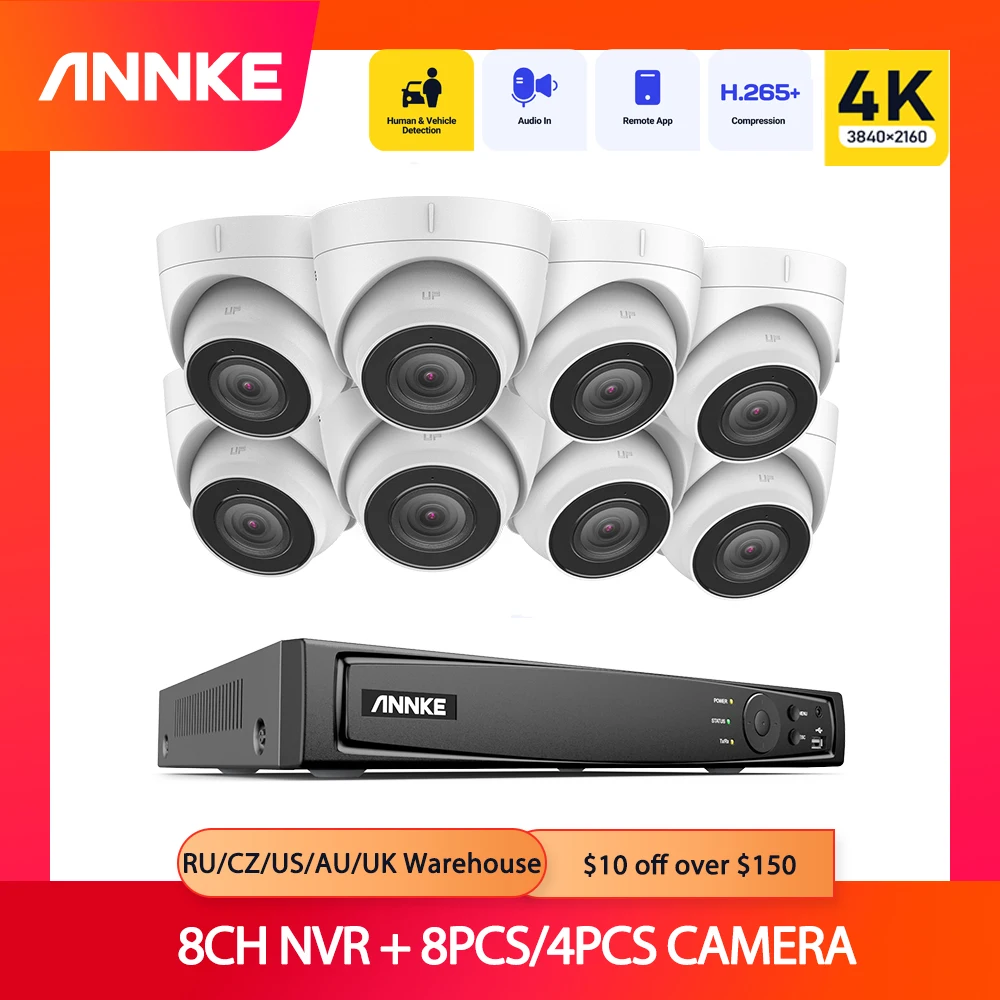 Annke 4k Ultra Hd Poe Video Surveillance System 8ch Nvr Recorder With ...