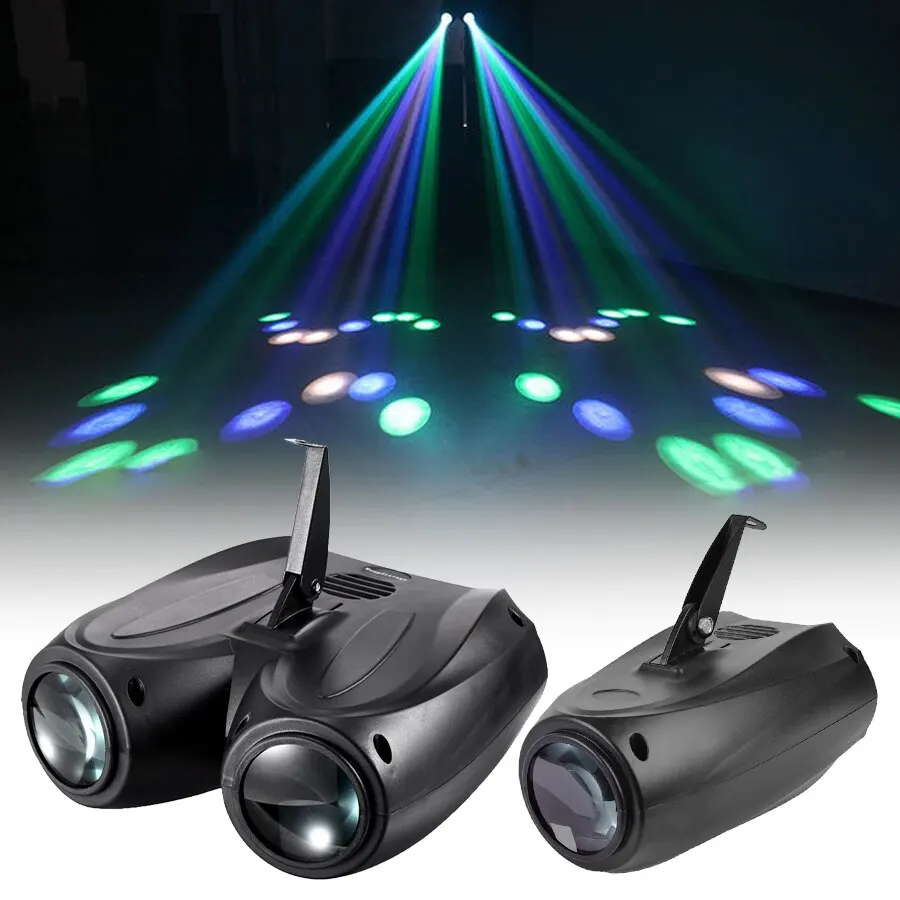 Led 64 128 Disco Light Double Head RGB Projector Spot Light Dj Wedding ...