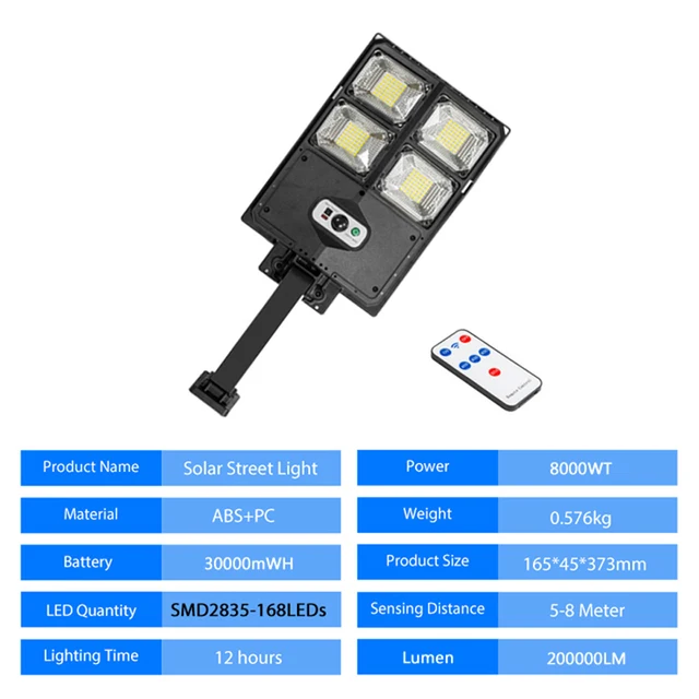 66000W 3200LED Solar Street Light 5000000LM Outdoor Solar Led Light ...